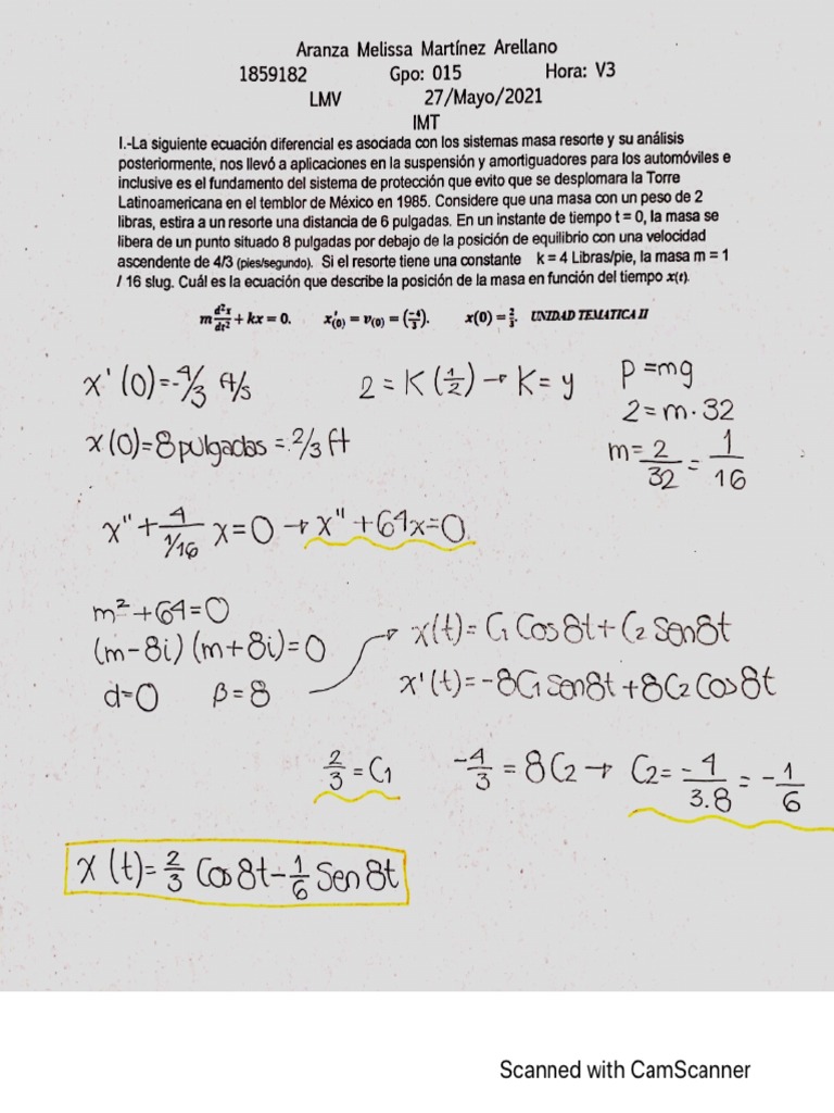 Examen Ordinario-Mate 3 | PDF