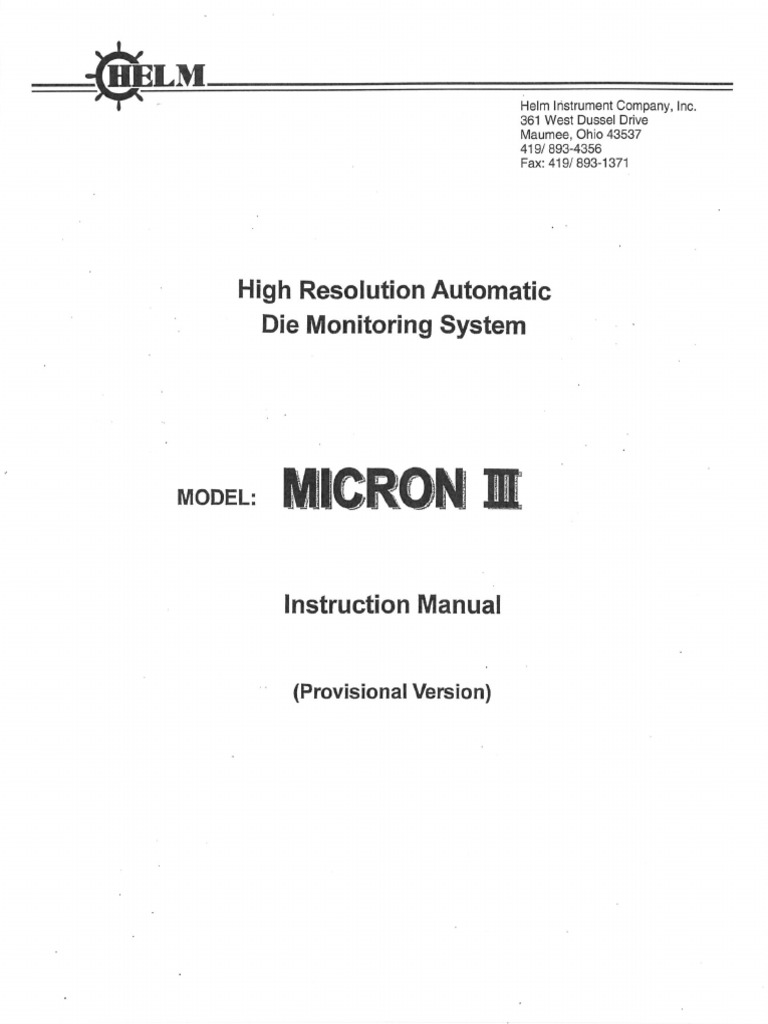 Micron-III-Manual (English Version) | PDF