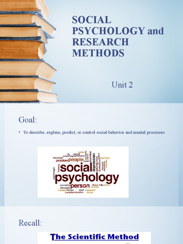 Social Psychology Research Methods Overview | PDF | Experiment | Psychology