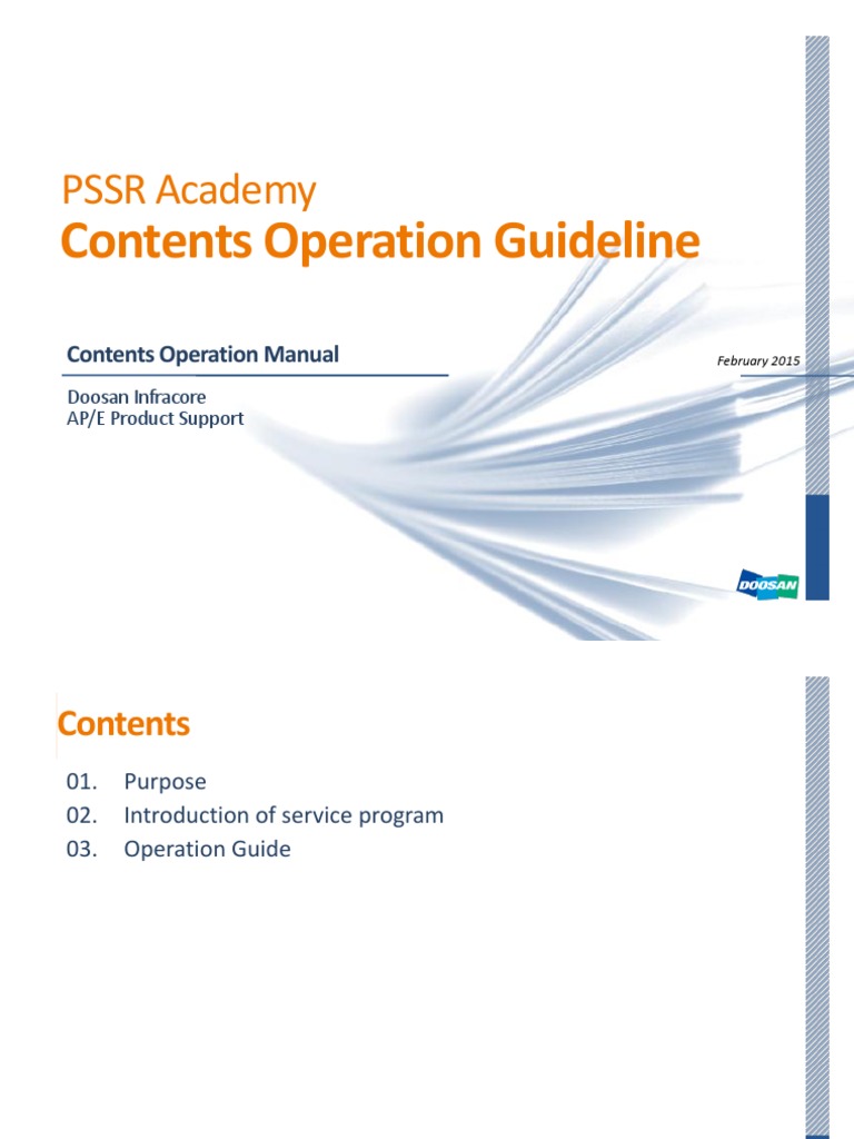 PSSR Academy: Contents Operation Guideline | PDF | Computing
