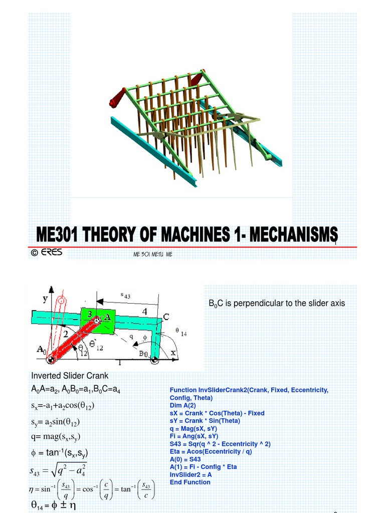 ME 301 Theory of Machines Ipp5v09 | PDF | Complex Number | Equations