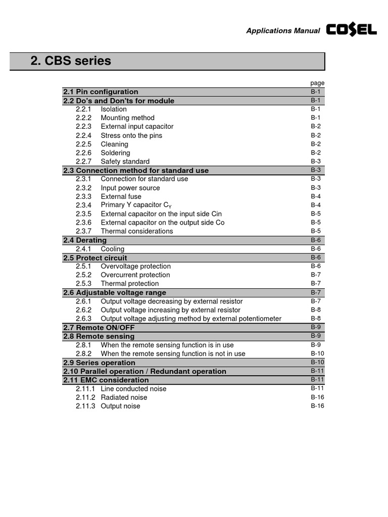 Cbs Series Applications Manual Pdf Power Supply Capacitor