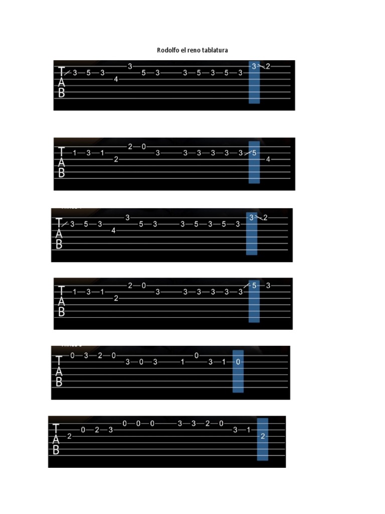 Rodolfo El Reno Tablatura | PDF