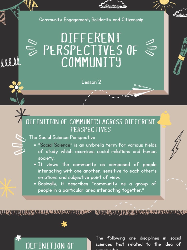 CESC - Lesson 2 Different Perspectives of Community | PDF | Psychology ...