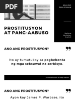 Ap10 3rd Quarter Lesson Prostitusyon at Pang Aabuso | PDF