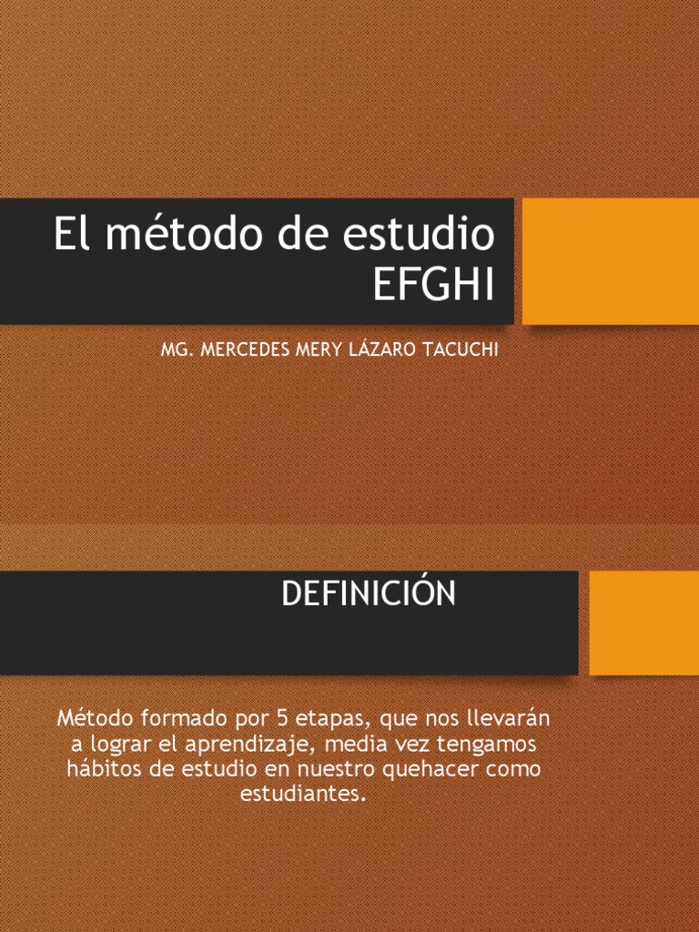 El Método de Estudio EFGHI | Descargar gratis PDF | Prueba (evaluación ...