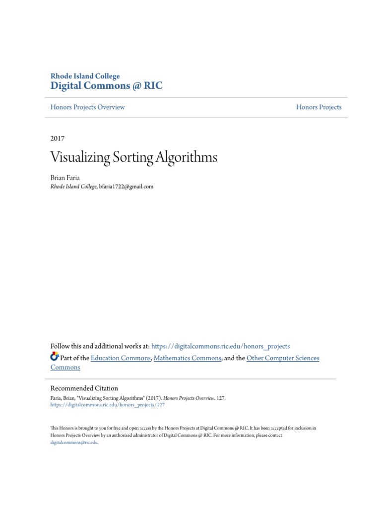Visualizing Sorting Algorithms | PDF | Html5 | Array Data Structure