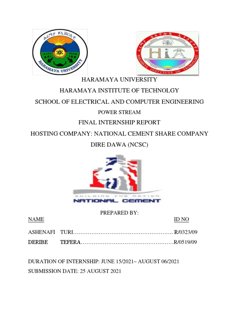 Haramaya University Haramaya Institute of Technolgy School of ...