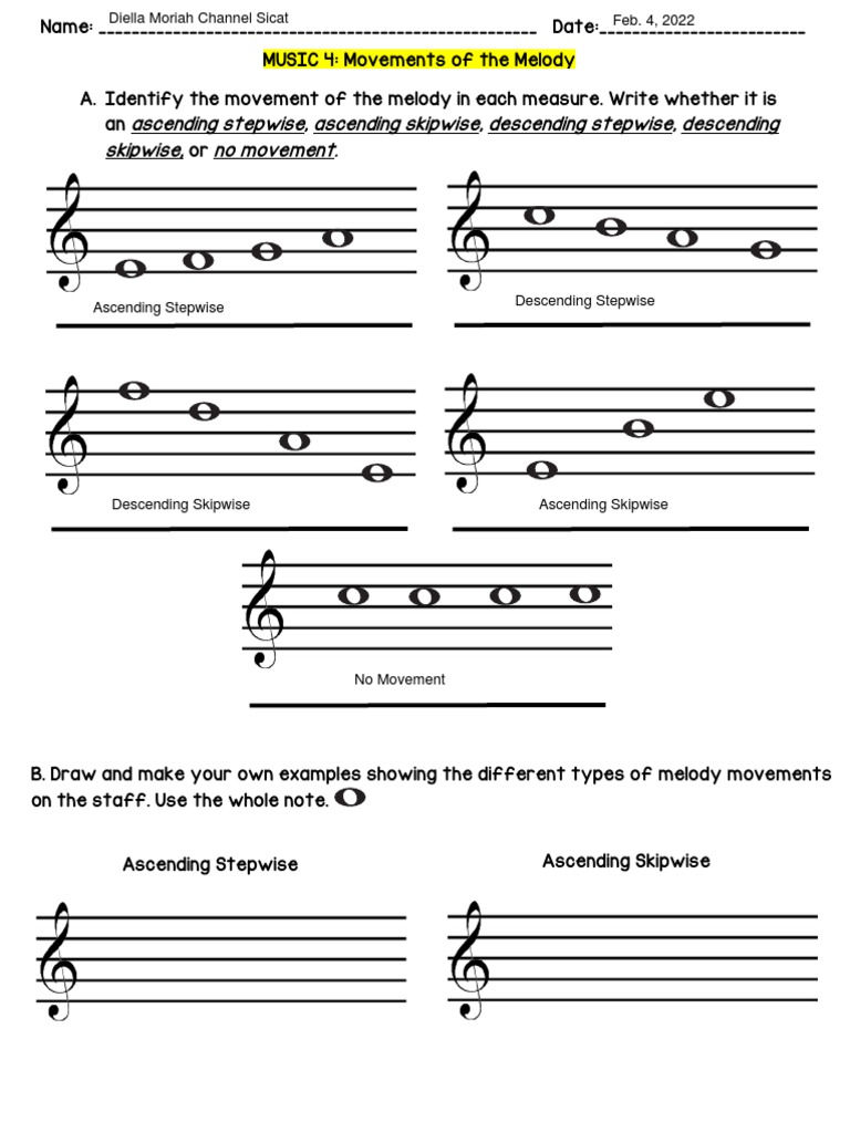 (M5S4-ACTIVITY) Movements of Melody | PDF