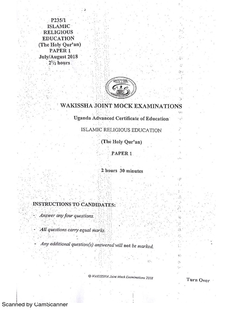 UACE IRE 1 Past Papers | PDF