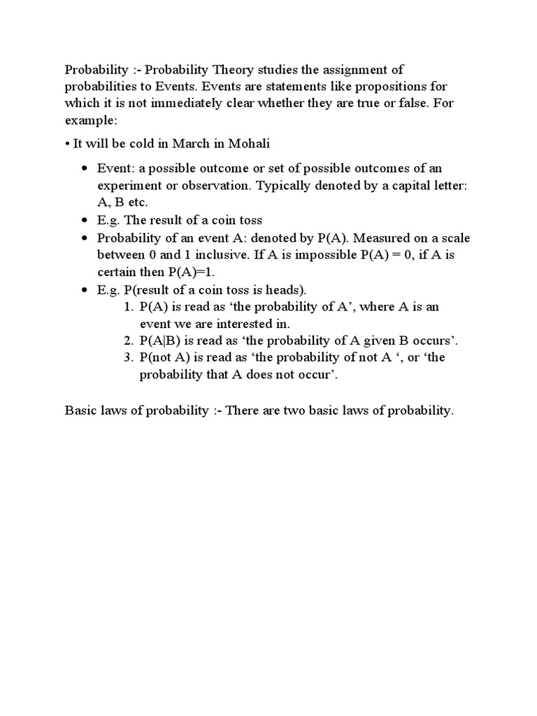 Basic Laws of Probability | PDF | Philosophy | Teaching Methods & Materials