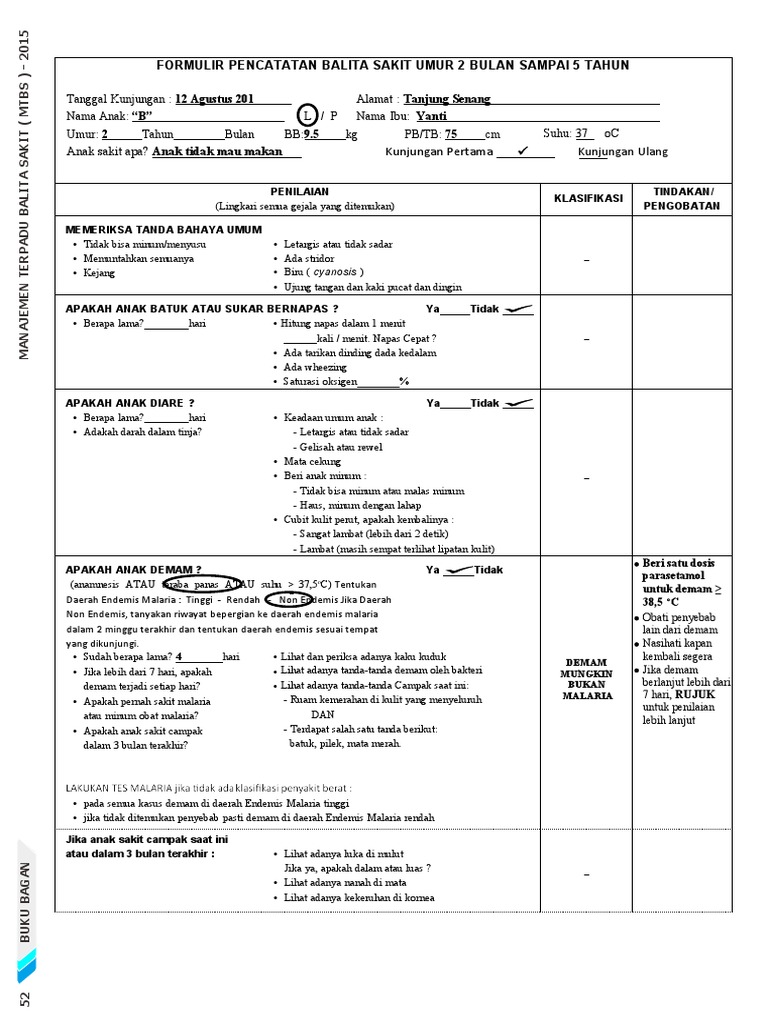 Formulir Mtbs Kasus No.2 | PDF