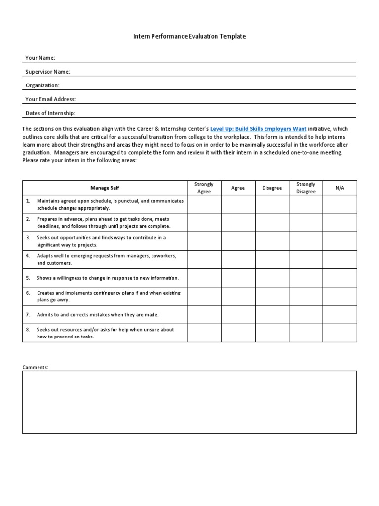 Intern Evaluation Guide | PDF | Goal | Performance Appraisal