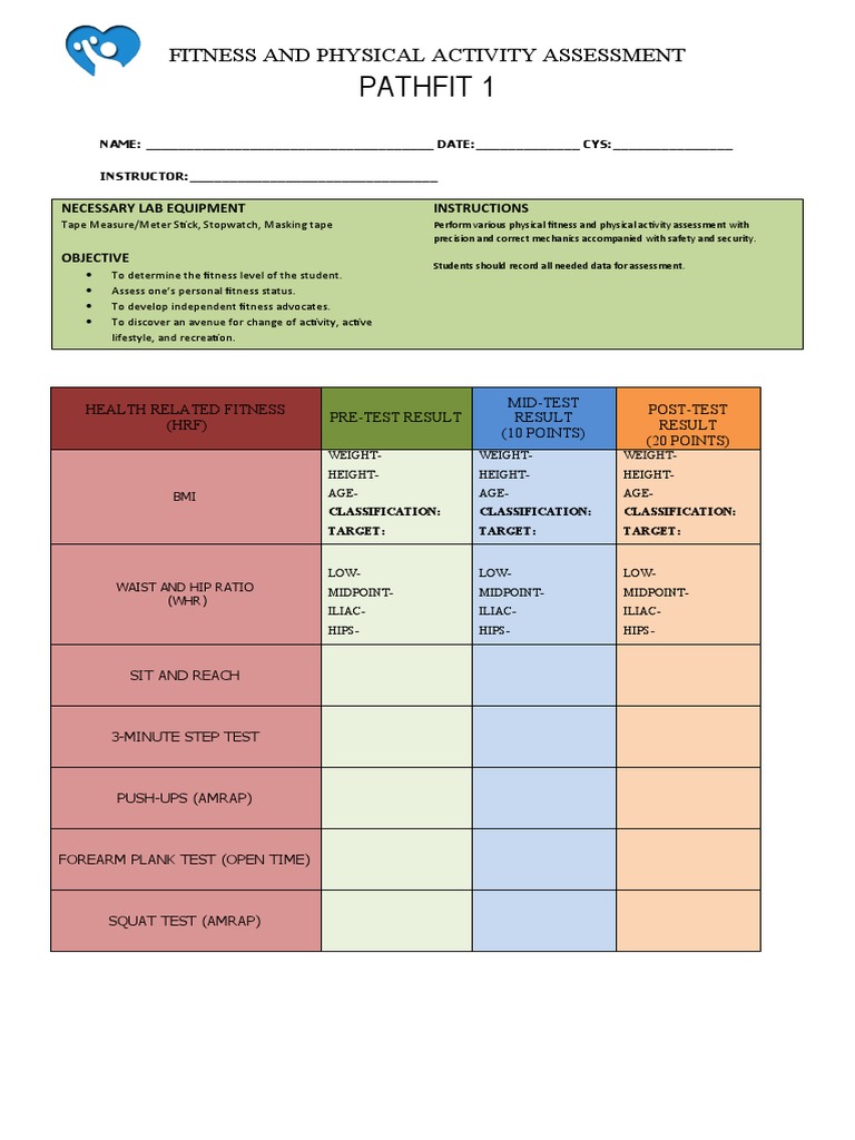 Pathfit 1: Fitness and Physical Activity Assessment | PDF | Health Sciences