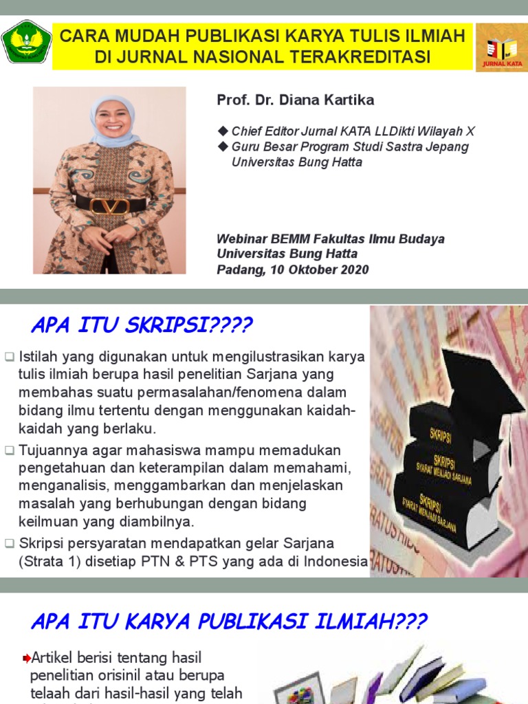 Materi 1 Webinar-Cara Mudah Publikasi Kti Di Jurnal Nasional ...