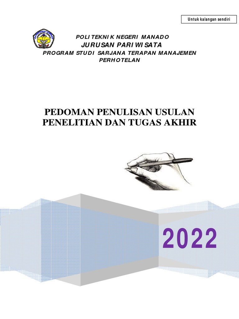 Pedoman Penulisan Usulan Penelitian dan Tugas Akhir Program Studi Sarjana Terapan Manajemen ...