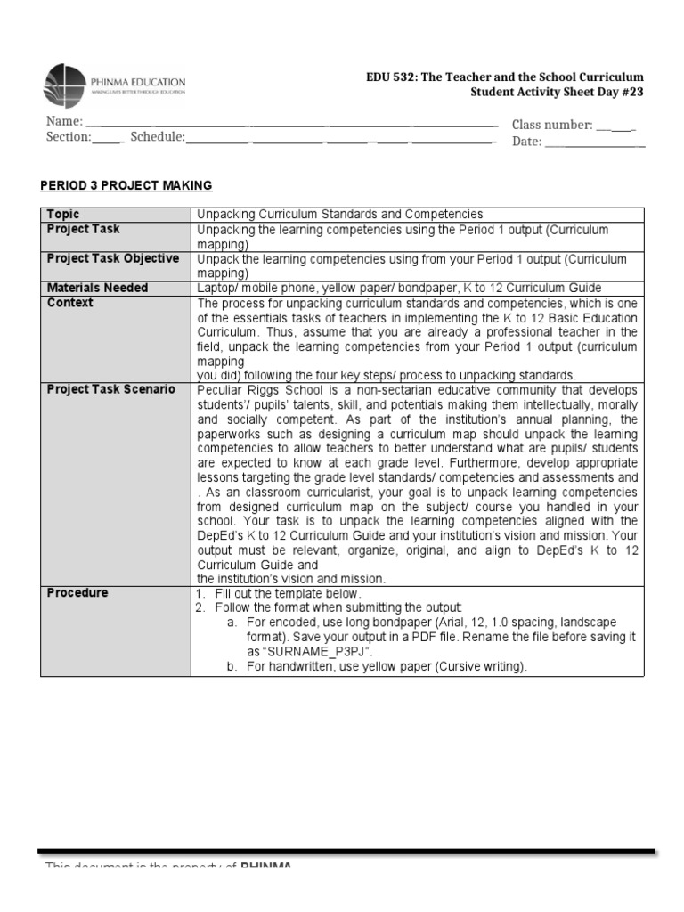 Edu 532 Guide p3 Project | PDF