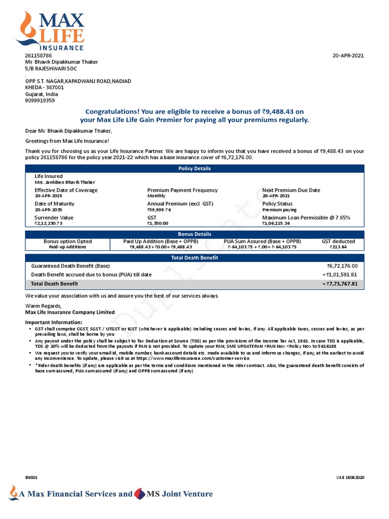 Congratulations! You Are Eligible To Receive A Bonus of 9,488.43 On ...