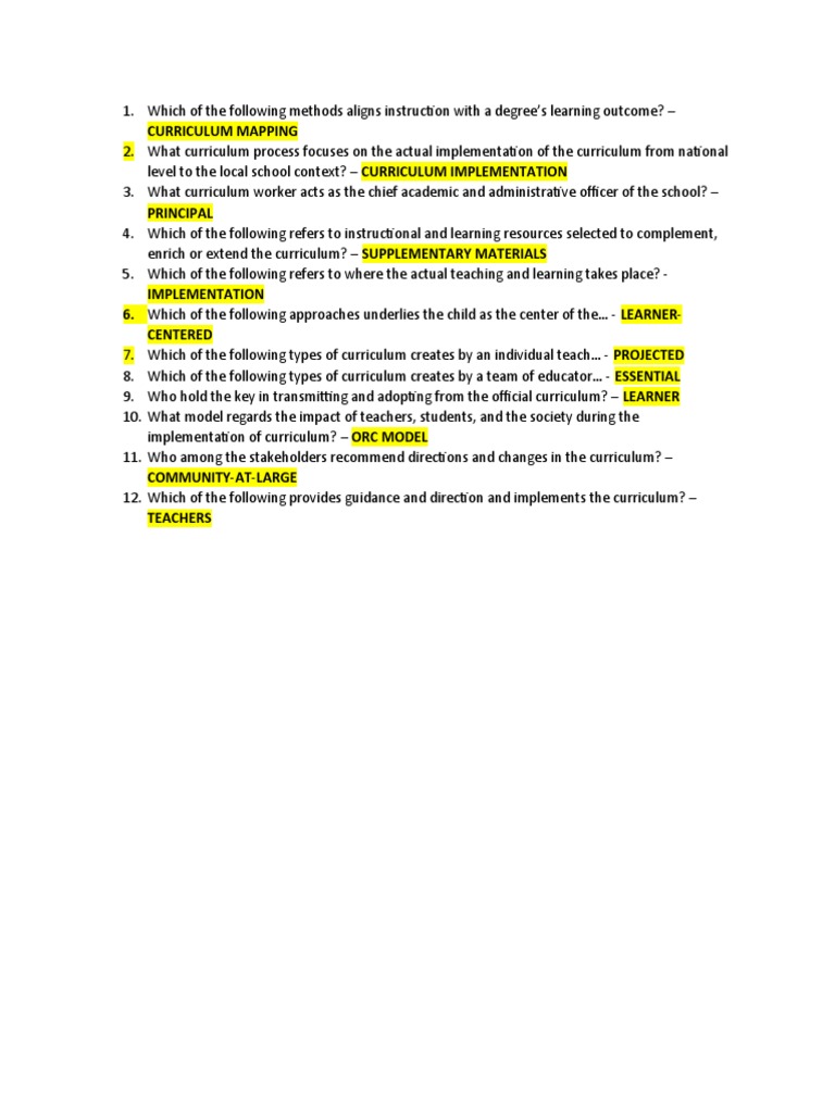 Curriculum Implementation and Roles | PDF | Business | Social Science