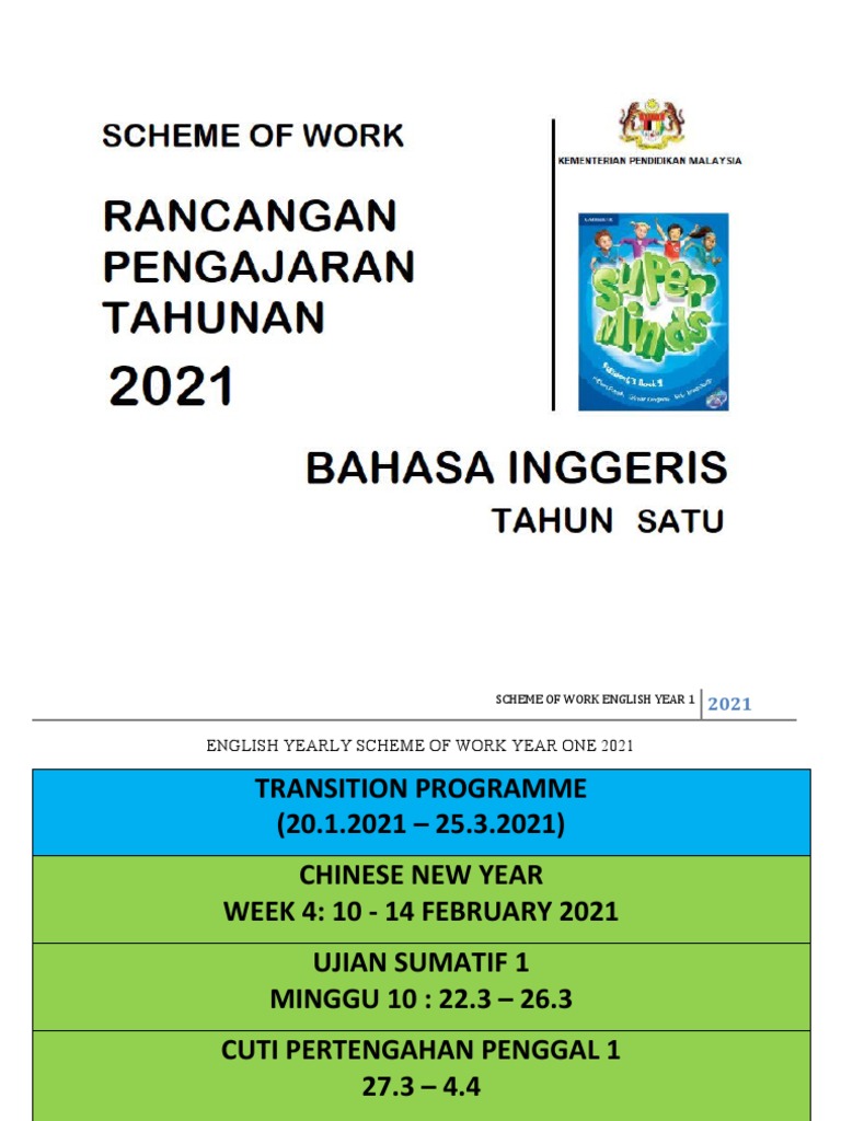 RPT Bi Year 1 2021 | PDF | English Language | Word