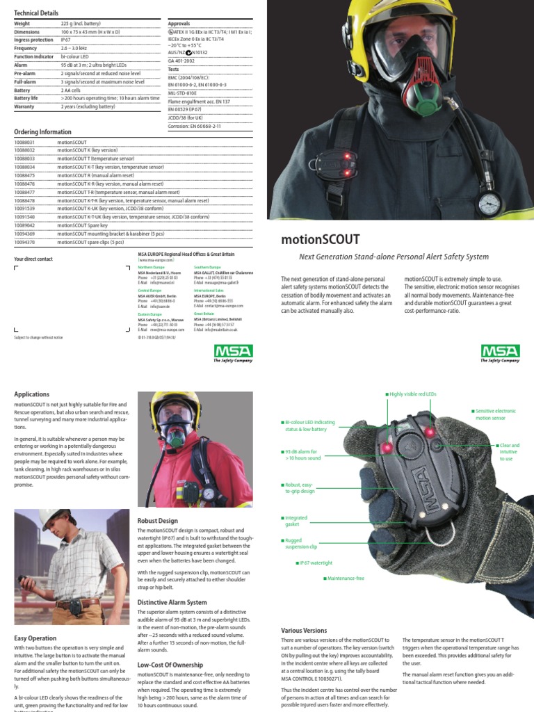 motionSCOUT Next Generation Personal Alert Safety | PDF | Equipment ...