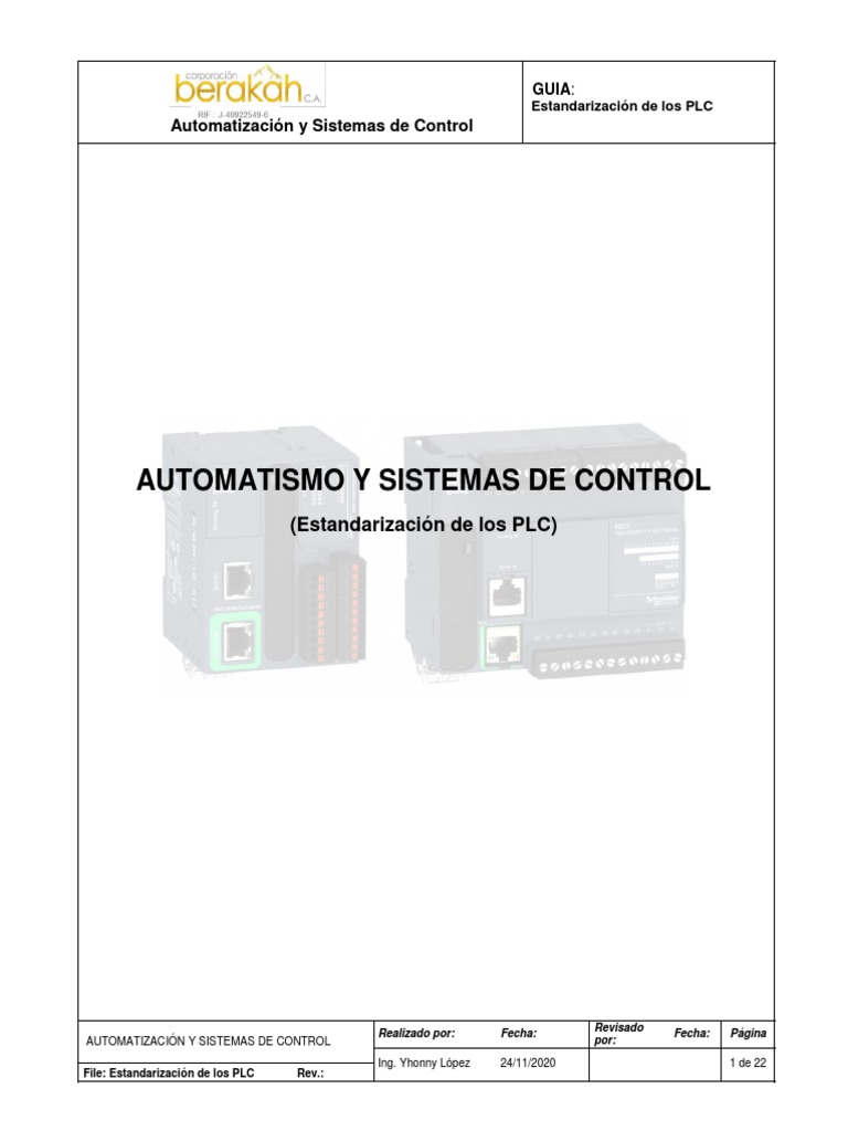 Estandarización Programacion PLC 2019 | Descargar gratis PDF | Scada ...