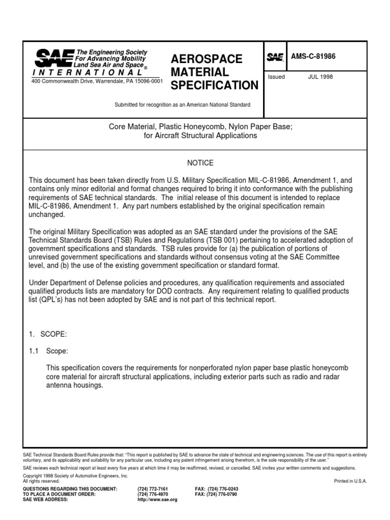 Aerospace Material Specification | PDF | Specification (Technical ...