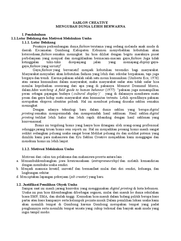 Contoh Proposal | PDF