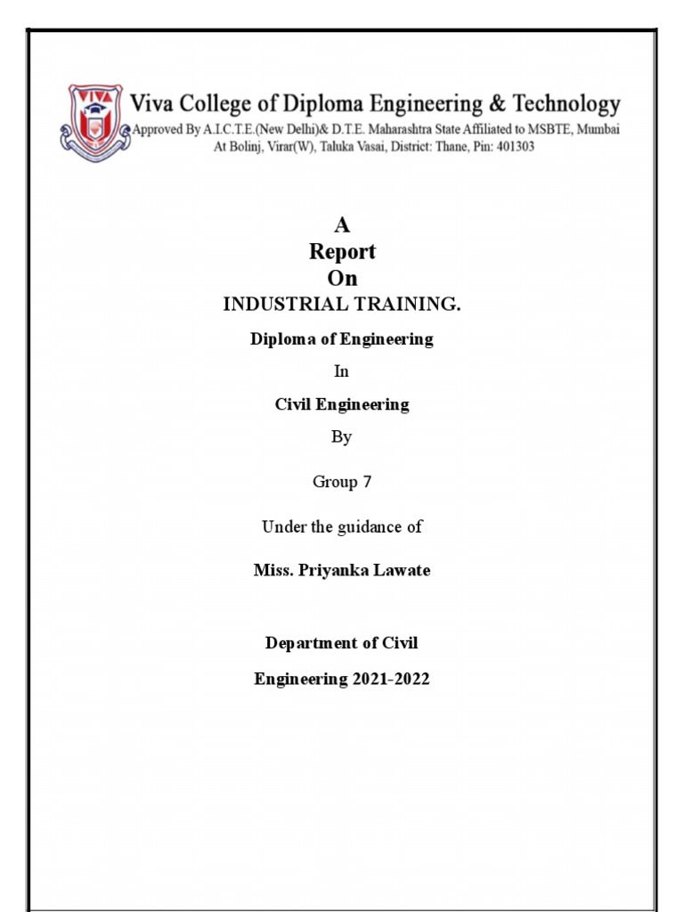 Industrial Training Report: Civil Engineering | PDF | Concrete | Surveying