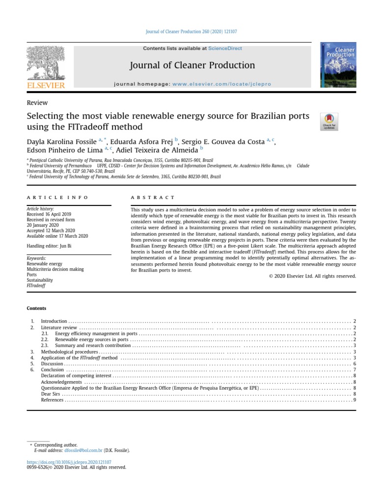 Journal of Cleaner Production | Download Free PDF | Photovoltaics ...