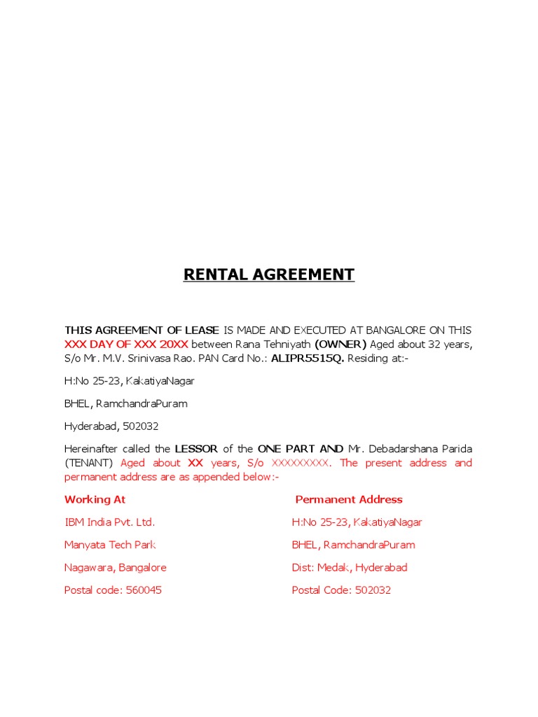 RENTAL_AGREEMENT_202 | PDF | Lease | Property