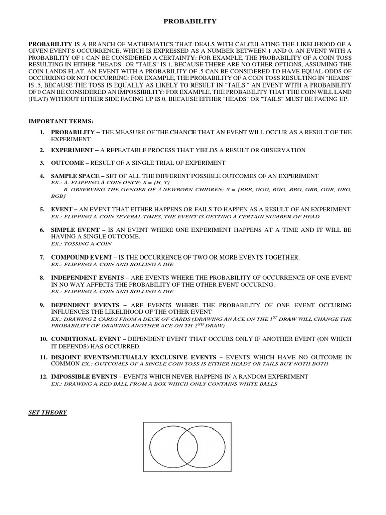 Understanding Probability Concepts | PDF | Probability | Sensitivity ...