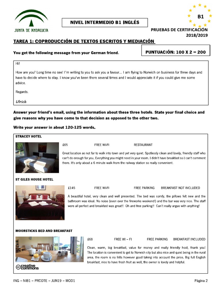 Writing y Mediation b1 19 | PDF