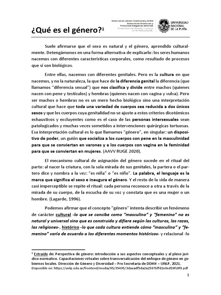 Que Es El Genero | PDF | Género | Estudios de género
