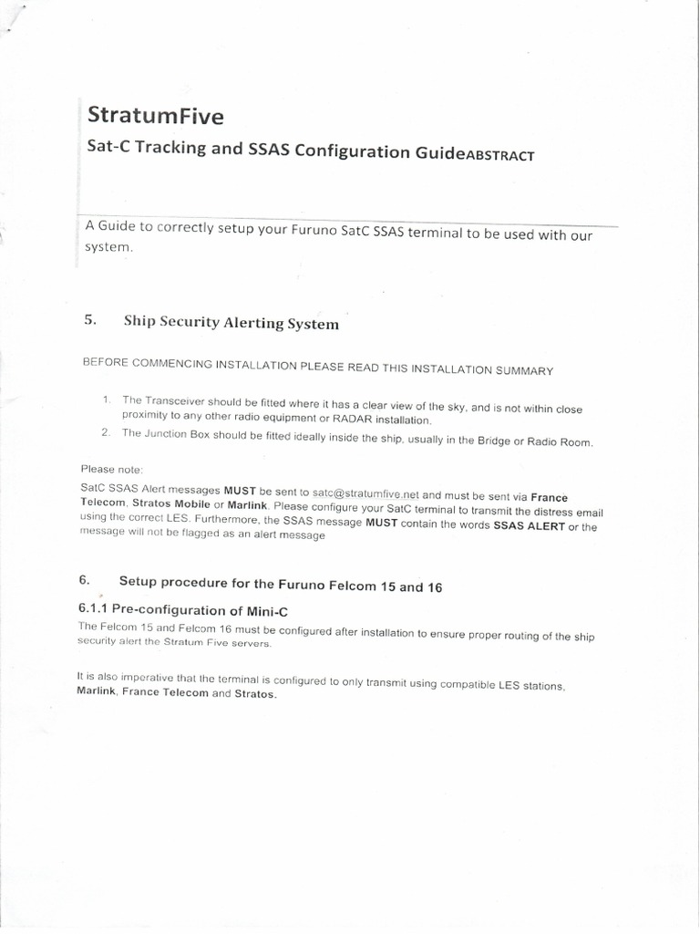 Stratumfive - Ssas Furuno | PDF