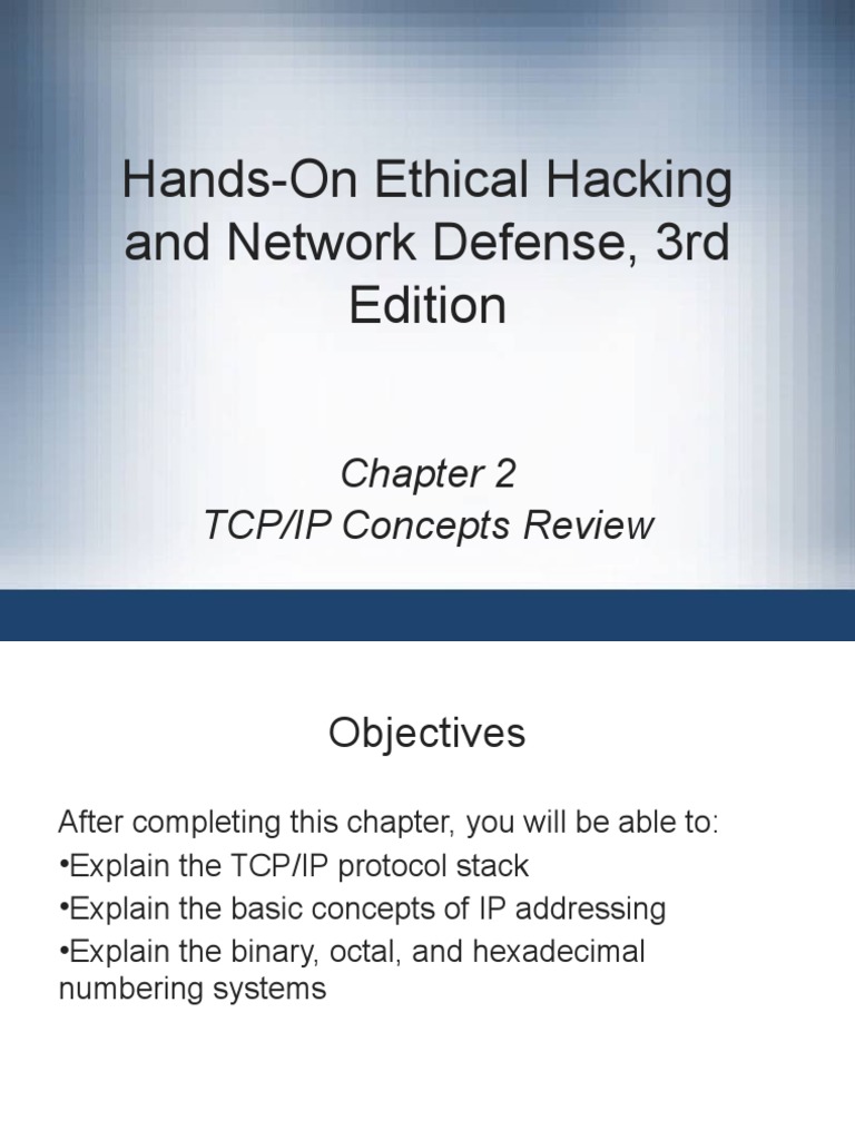 Hands-On Ethical Hacking and Network Defense, 3rd Edition: TCP/IP Concepts Review | PDF ...