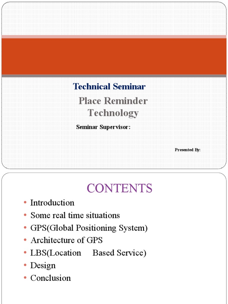 Place Reminder Technology | PDF | Global Positioning System | Databases
