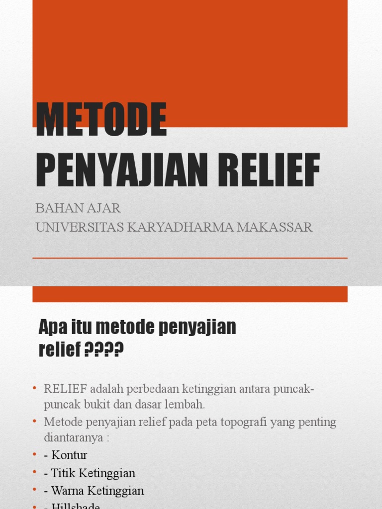 Metode Penyajian Relief | PDF