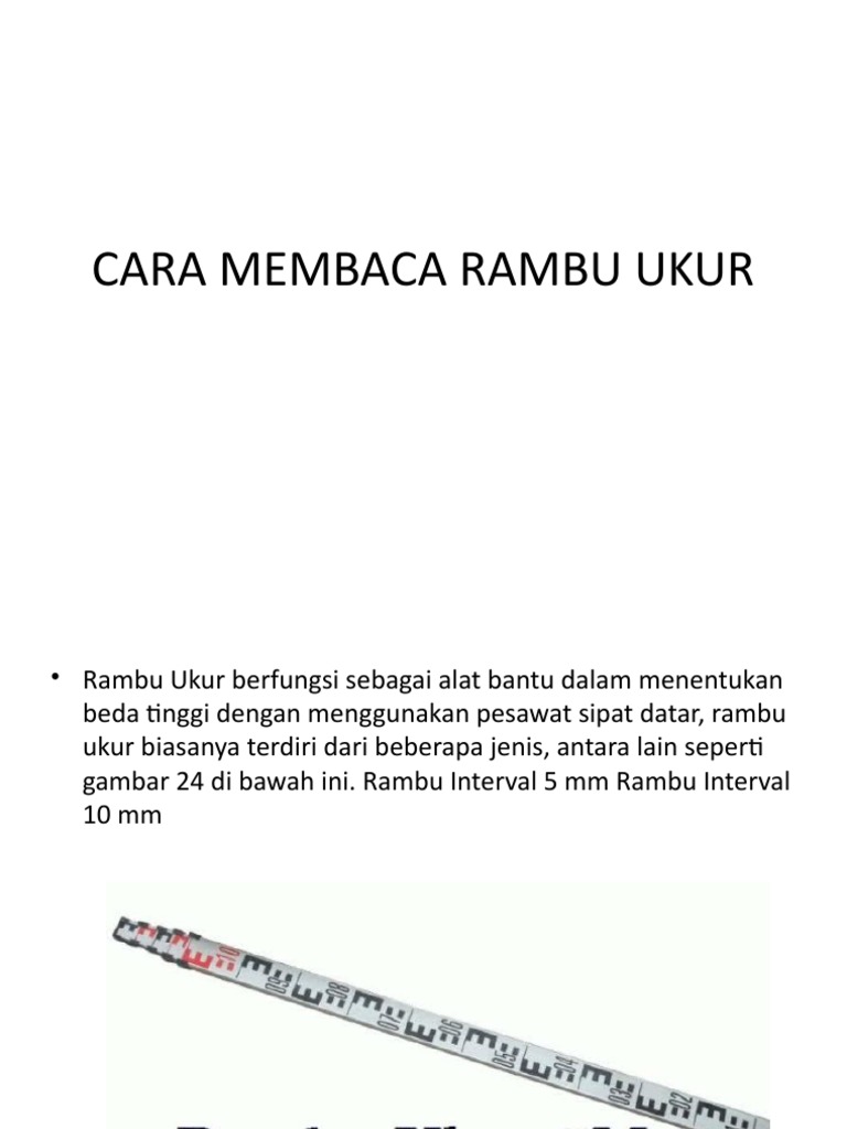 Cara Membaca Rambu Ukur | PDF