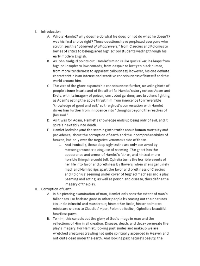 Shakespeare Hamlet Analysis | PDF | Hamlet | William Shakespeare