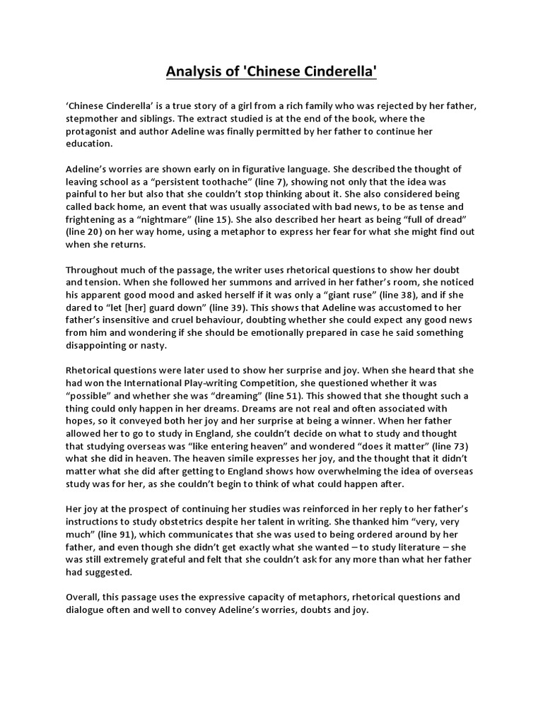Analysis of Chinese Cinderella | PDF