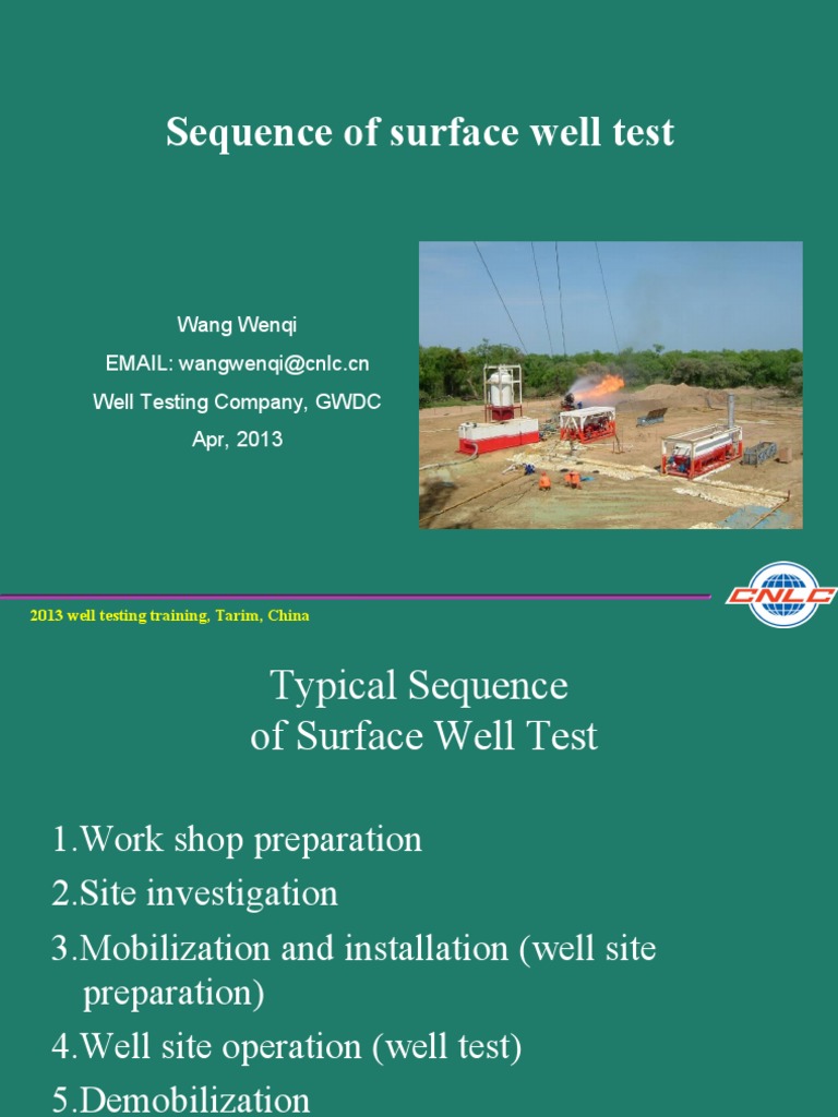 Squence of Surface Well Test | PDF | Valve | Gas Technologies