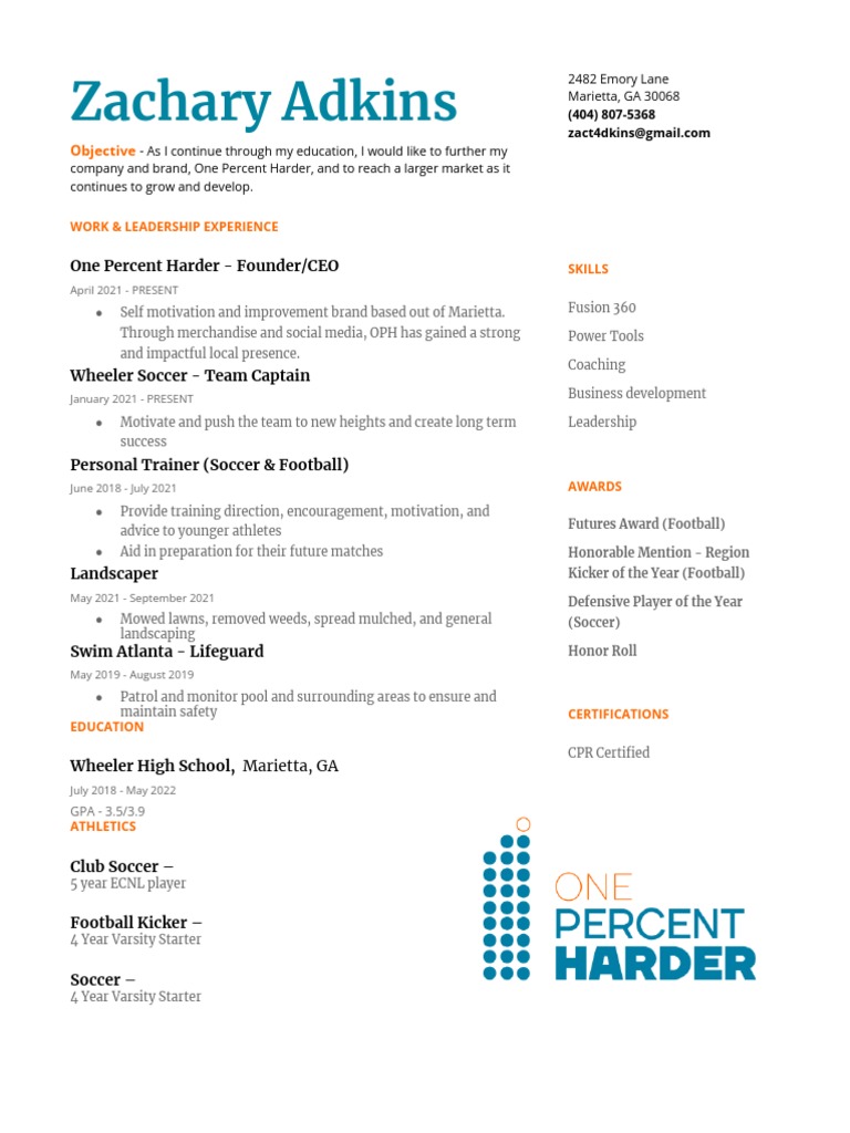 Official Zac Adkins Resume | PDF