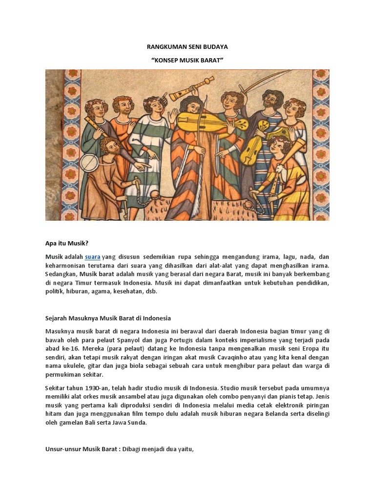 Sejarah dan Jenis Musik Barat | PDF