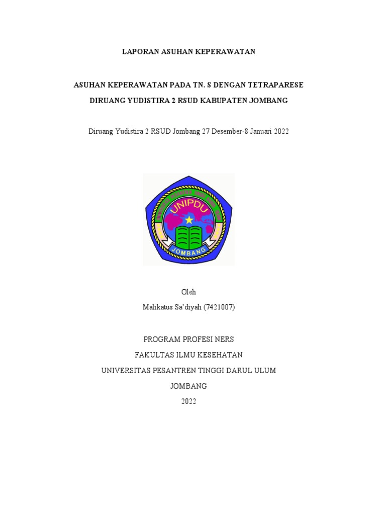 Asuhan Keperawatan pada Tetraparese | PDF