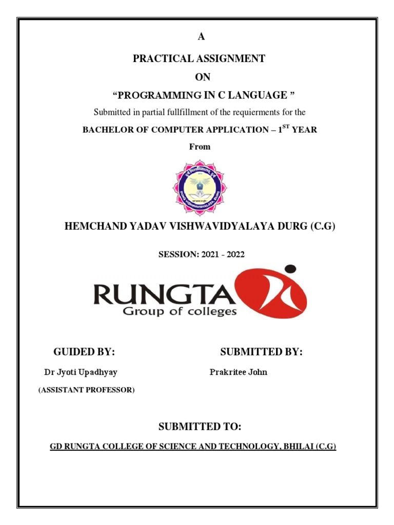 Aman Choudhary BCA-1 C Practical | PDF | String (Computer Science) | Matrix (Mathematics)