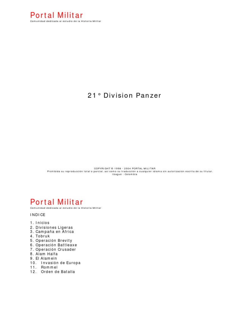 21 Division Panzarmh004 | PDF