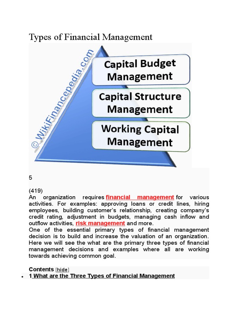 Types of Financial Management Decisions Explained | PDF | Dividend ...