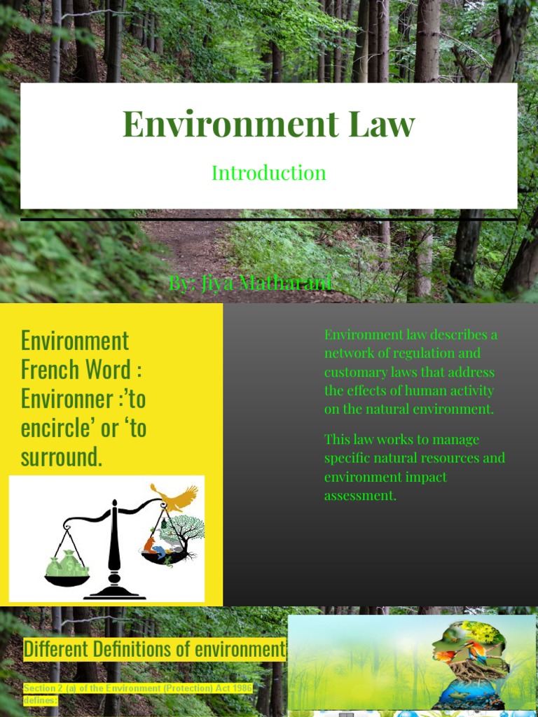 Environment Law - Introduction | PDF | Natural Environment ...