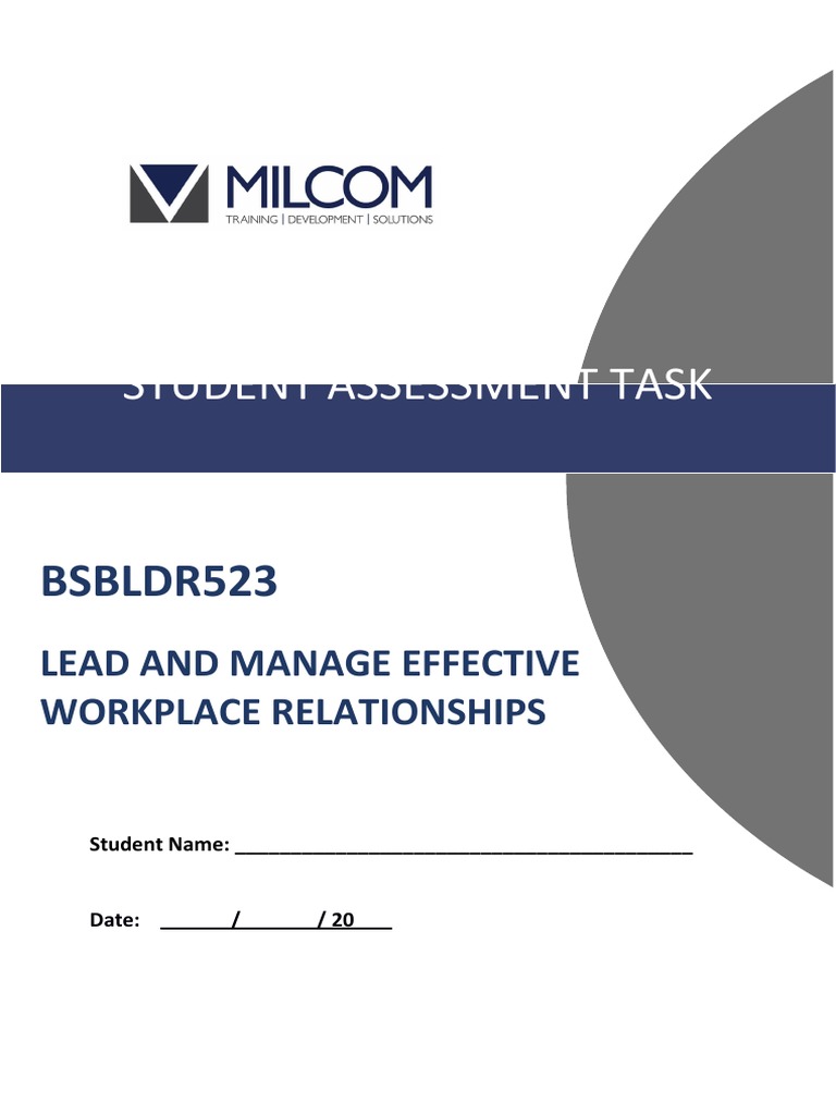 BSBLDR523 Student Assessment Tasks 04-03-21 | PDF | Employment | Discrimination